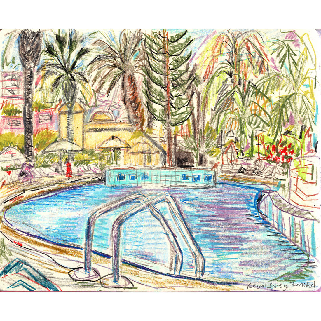 Swimming pool drawings – Sam Marshall Art