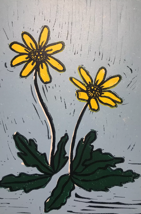 Multi block linocut – Sam Marshall Art